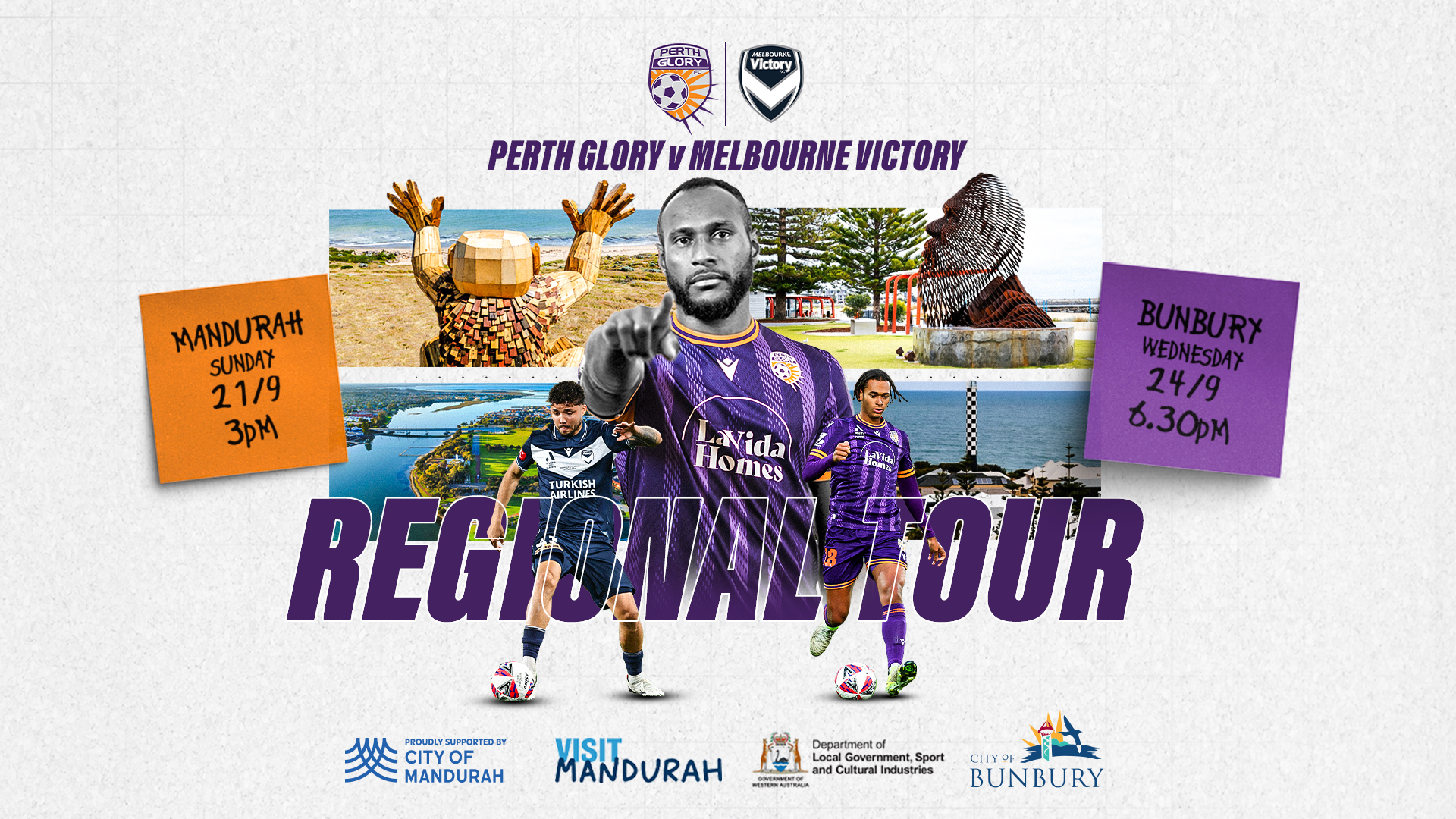 Glory to face Melbourne Victory in Mandurah and Bunbury as part of two ...