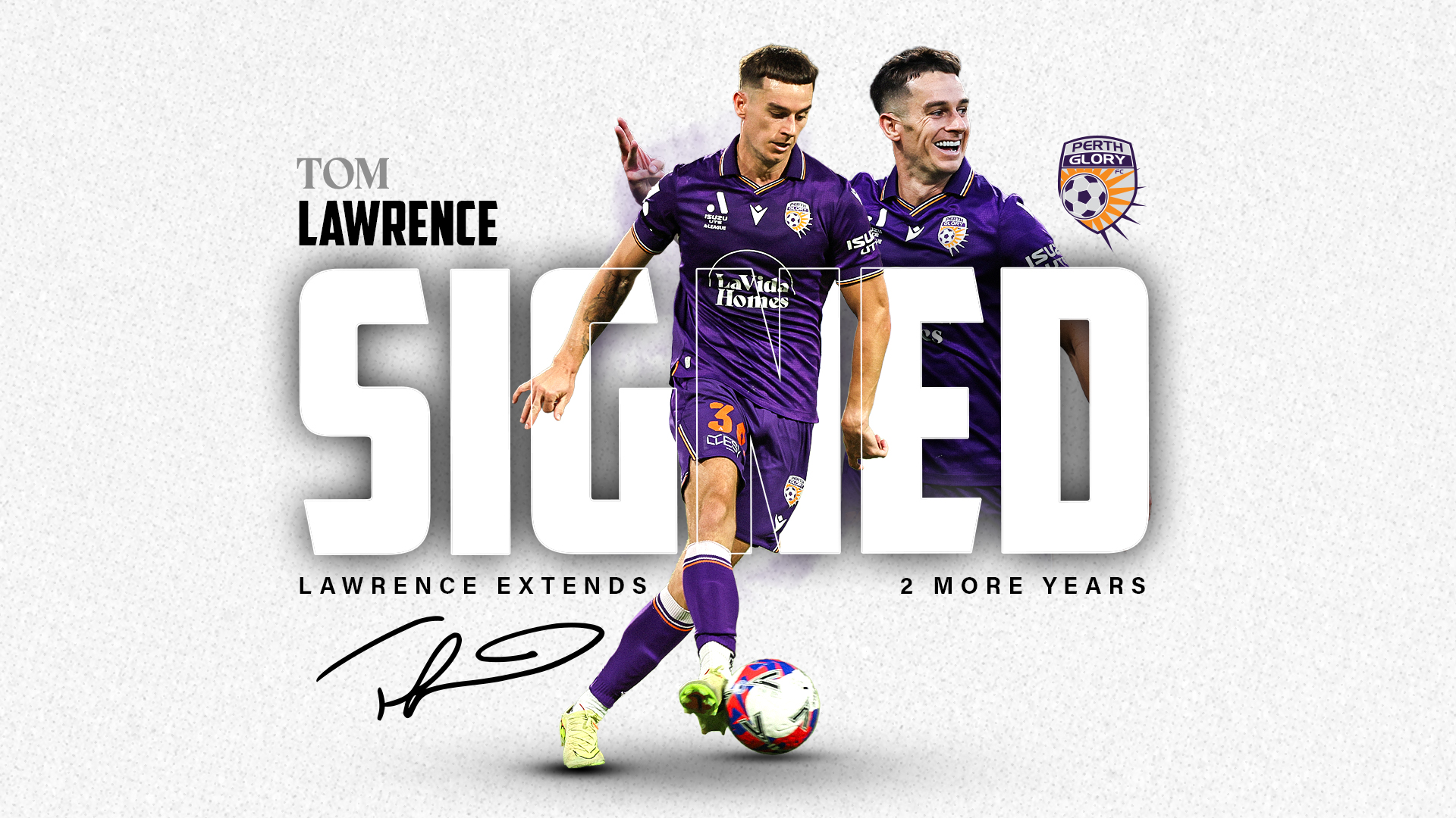 Marquee man Lawrence signs two-year contract extension with club ...
